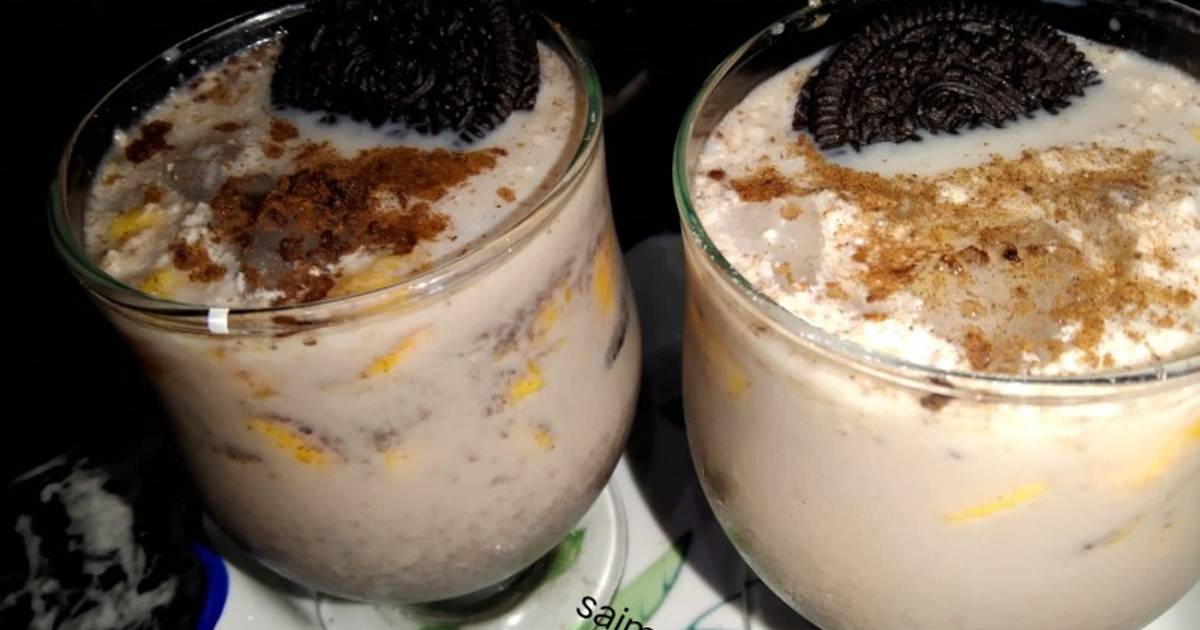 Mango oreo shake🍷 مینگو اوریو شیک🍷 Recipe by Umme Azaan Khan - Cookpad