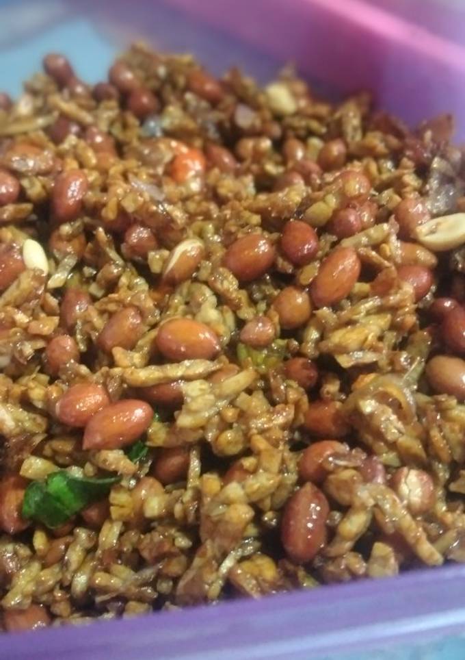 Resep Oreg kering kacang dan tempe oleh Mamah Kaysa & Aisha - Cookpad