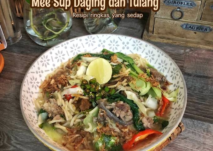 Resipi Mee Sup Daging dan Tulang oleh Salina Jalaludin - Cookpad