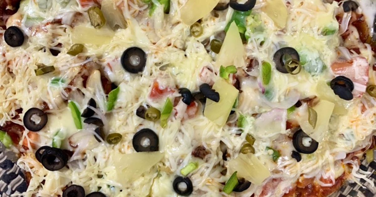 Hawaiian Tikka Pizza Fries In Microwave Oven Recipe by Sarosh Zeeshan ...