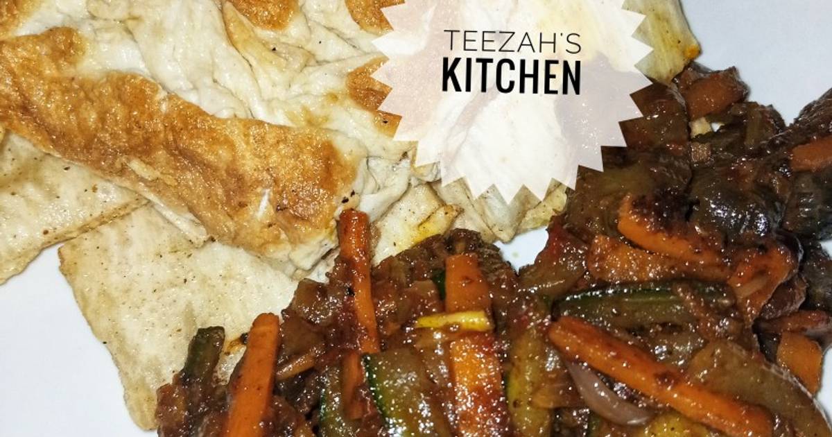 Fried yam and egg with kidney sauce girki daga teezah's kitchen - Cookpad