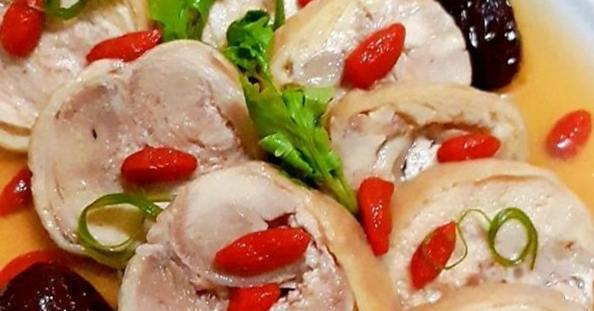 สูตร ไก่ม้วนแช่เหล้า (Drunken Chicken Roll) โดย Bambi Cooking - Cookpad