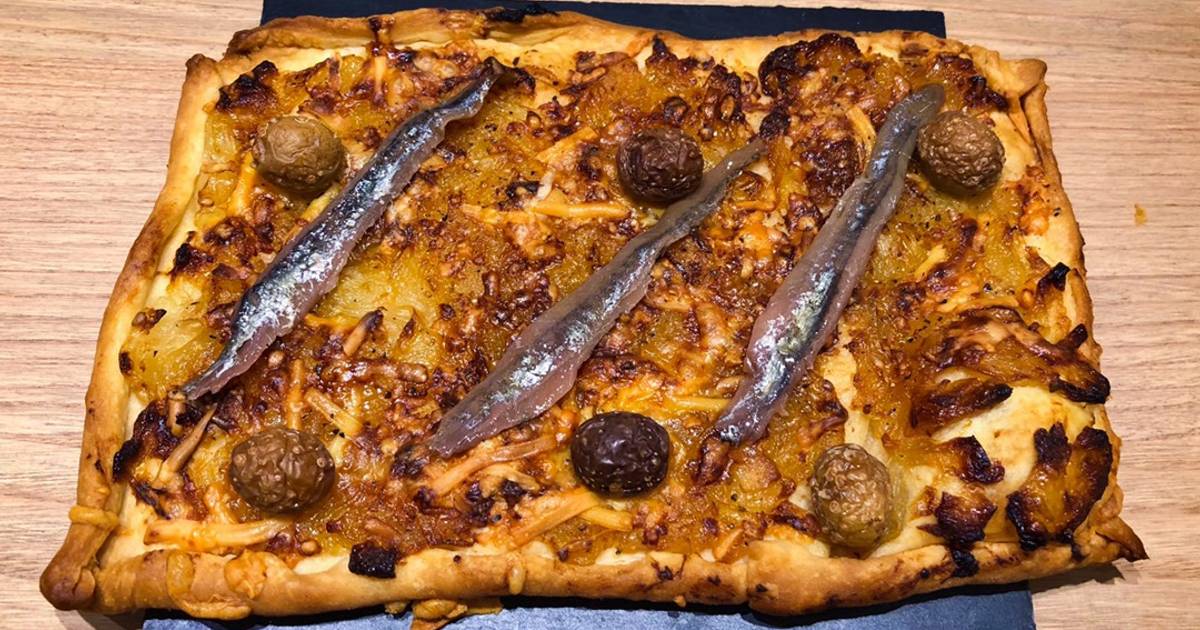 Coca de cebolla caramelizada y anchoas - 3 recetas caseras- Cookpad