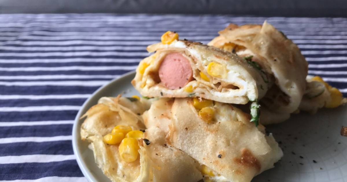 Uber-traditional Taiwanese Dan-Bing (Egg Crepe) 🍳 Recipe by Erica - Cookpad