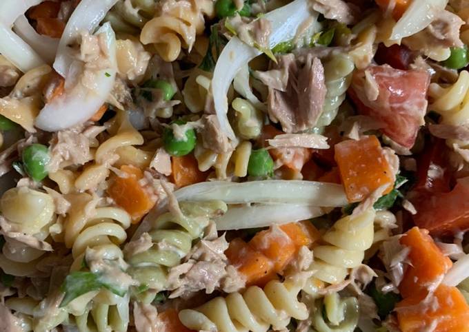 Ensalada de fideos y atún Receta de Desirée Raposo de Oliveira- Cookpad