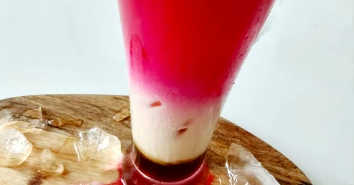 Resipi Air Sirap Bandung Float 3 Layer (Maraton Raya #Minuman) oleh ...