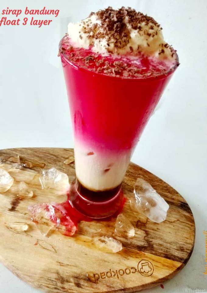 Resipi Air Sirap Bandung Float 3 Layer (Maraton Raya - #Minuman) oleh ...