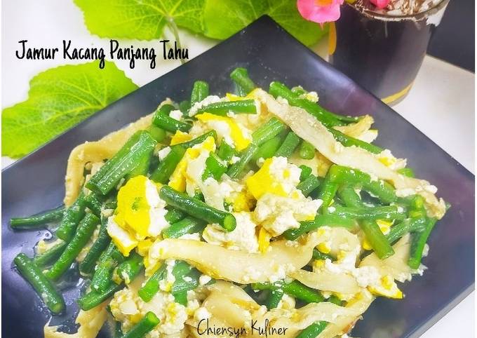 Resep Jamur Kacang Panjang Tahu oleh Chiensyn Kuliner - Cookpad