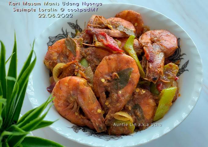 Resipi Kari Masam Manis Udang Nyonya Sweet And Sour Prawn Curry Oleh Sesimple Loralin Cookpad