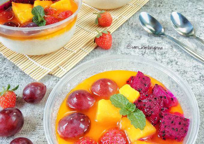 Resep Ding Su Ah (Puding Susu Buah) oleh Sari Utami Kimdonghwa - Cookpad
