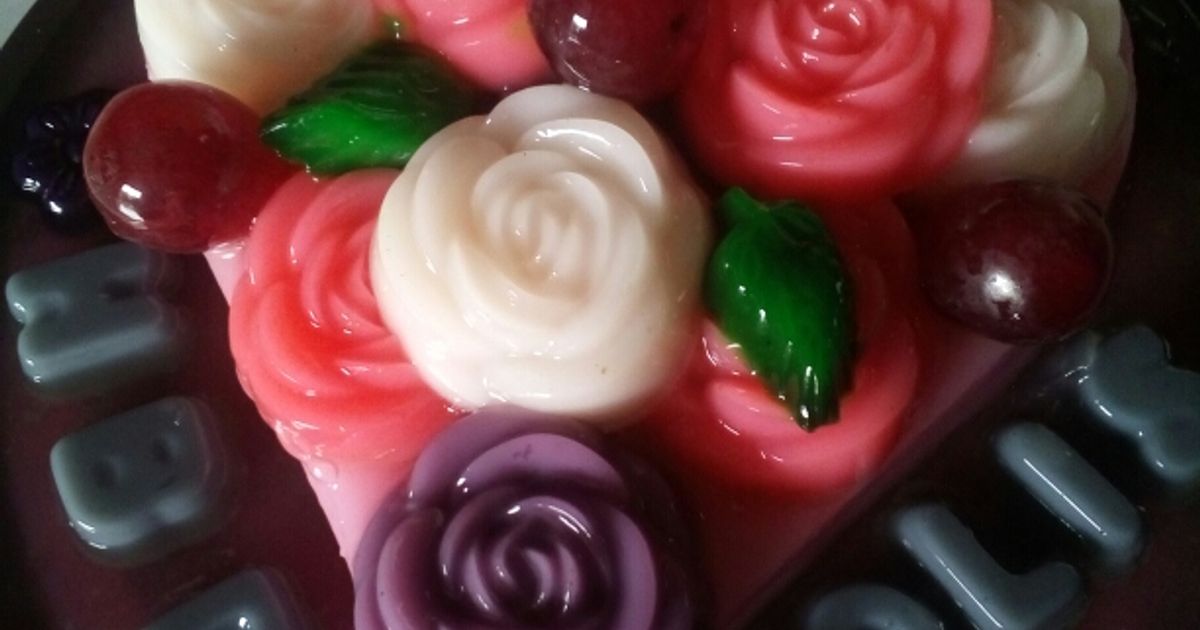 Resep Puding Ultah Love Mawar oleh ekaning murdiyanti - Cookpad
