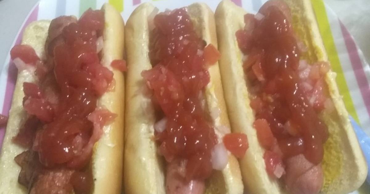 Hot dogs con tocino - 30 recetas caseras- Cookpad