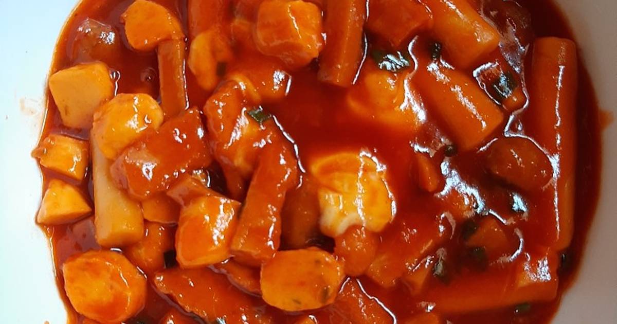 Resep Tteokbokki /toppoki makanan korea dengan bahan lokal mudah oleh ...