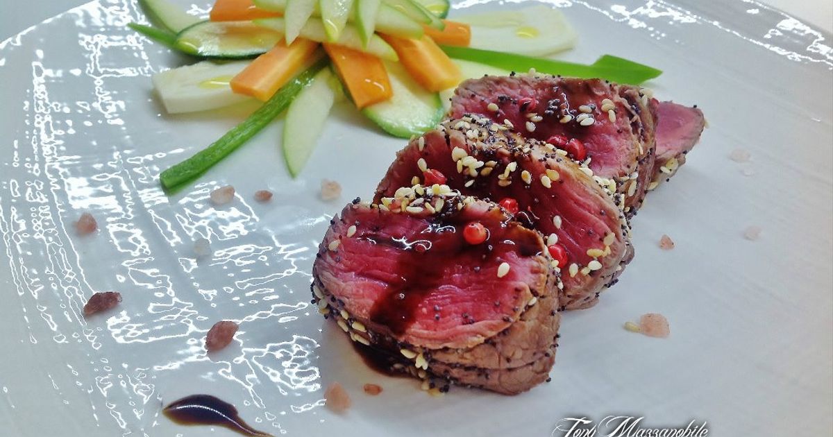 Ricetta Tataki Di Fassone Con Riduzione Di Aceto Balsamico di Tony ...