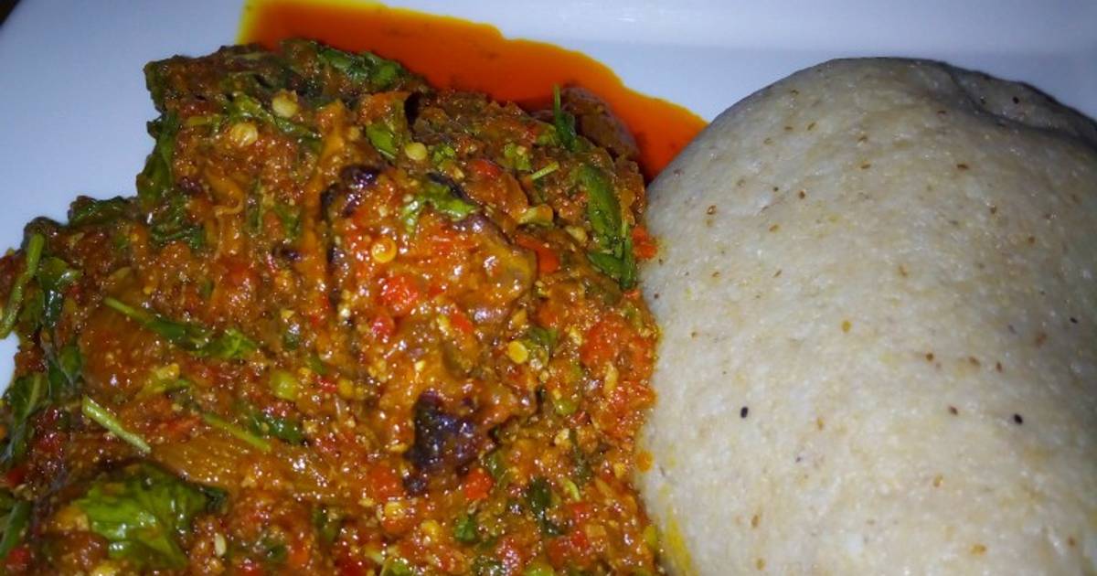 Tuwon Acca & Egusi Soup Recipe by sadywise kitchen - Cookpad