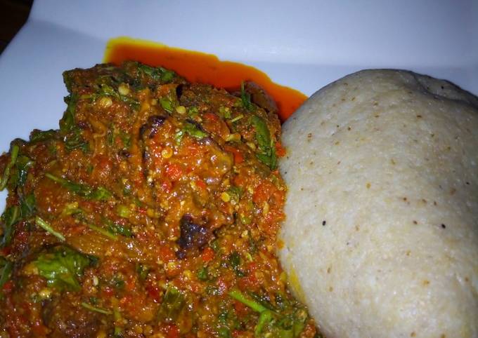 Tuwon Acca & Egusi Soup Recipe by sadywise kitchen - Cookpad