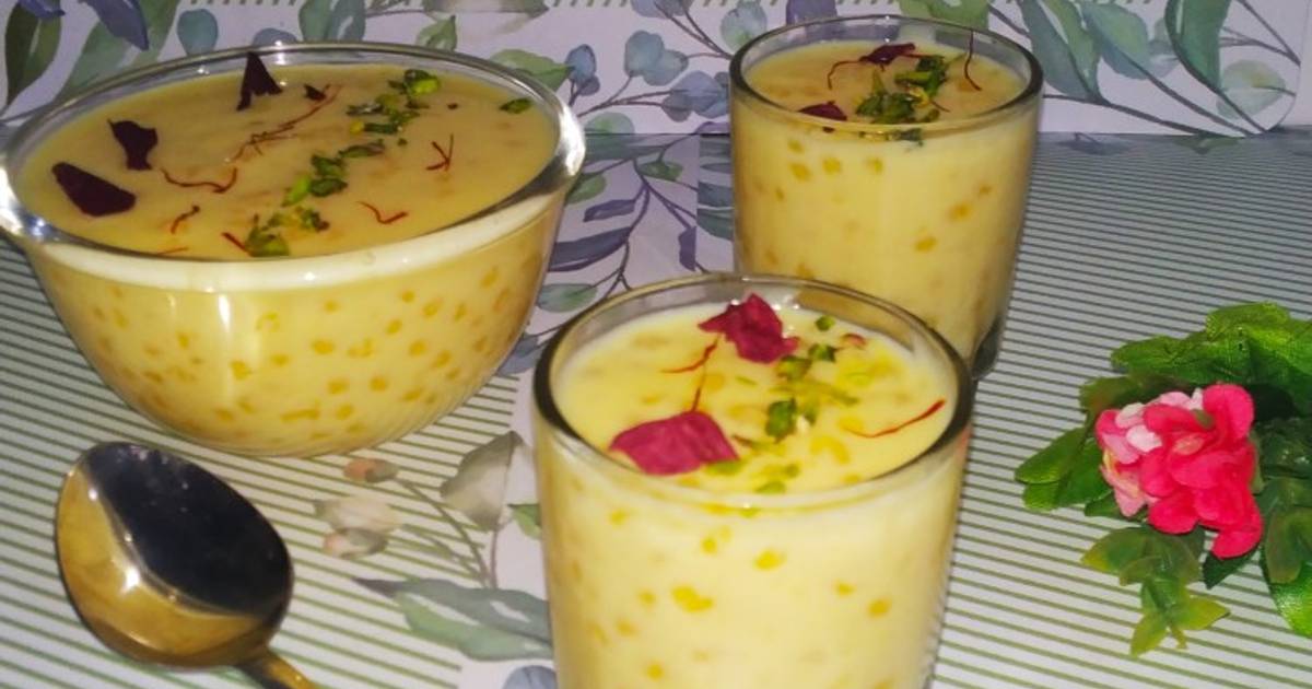 Kesar Sago Custard Pudding Recipe by Bibhasini Patra - Cookpad