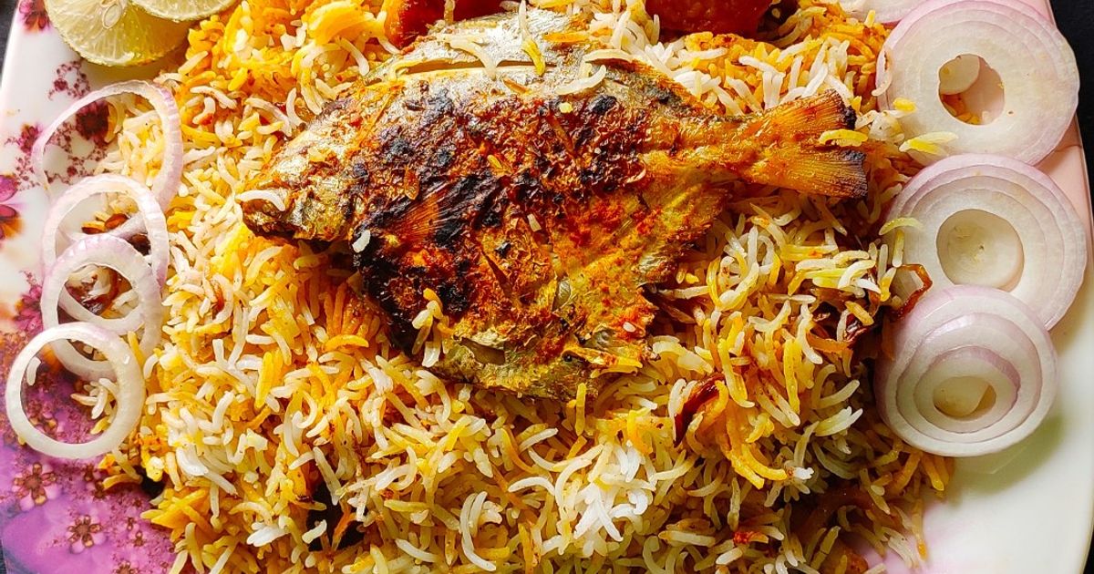 Suparna Sarkar দ্বারা তন্দুরি পমফ্রেট বিরিয়ানি(Tandoori Pomfret ...