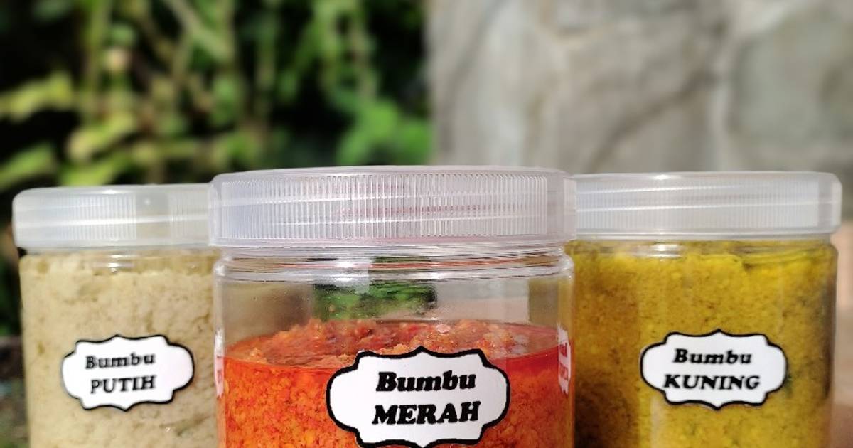 Resep Bumbu Dasar Merah, Putih, Kuning oleh Mrs Kori - Cookpad