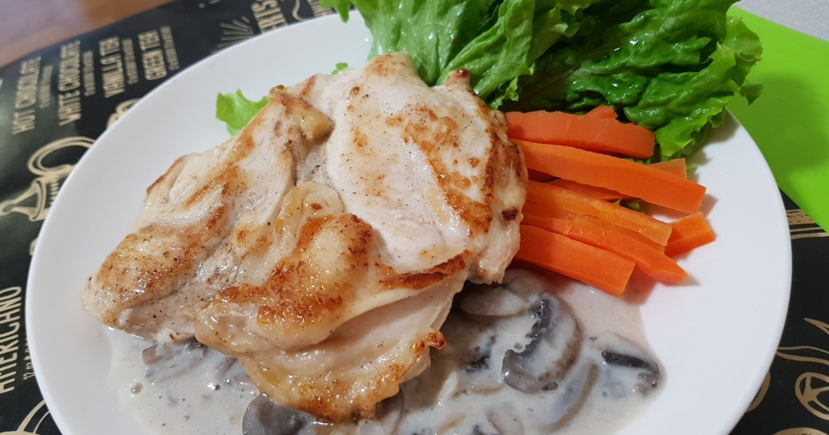 Resep Steak Ayam Saus Jamur oleh Mama K - Cookpad