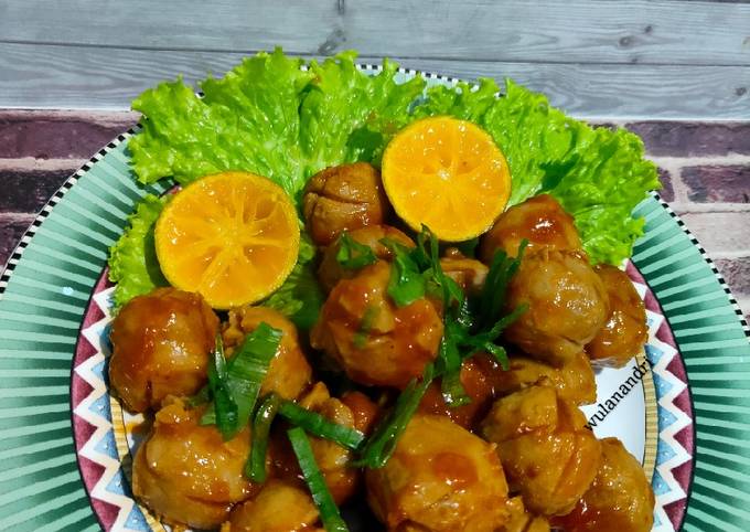 Resep Bakso Saos Barbeque oleh wulanandri - Cookpad