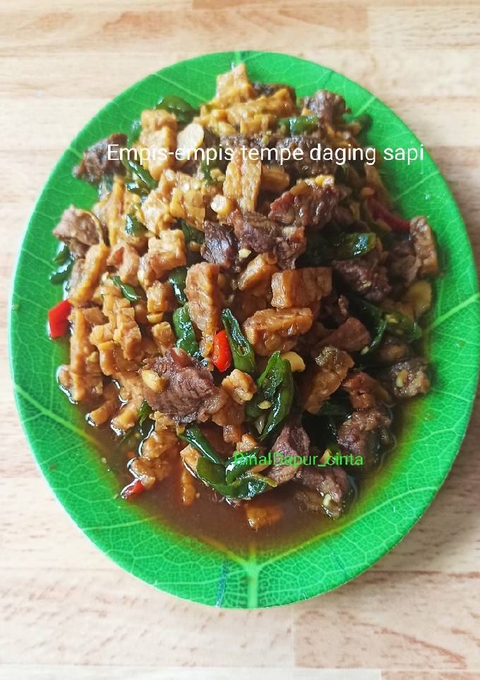 Resep Empis empis tempe daging sapi tanpa santan khas Temanggung oleh ...