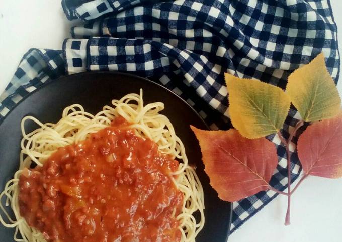 Resep Spaghetti bolognese with corned beef oleh aisya nissa - Cookpad
