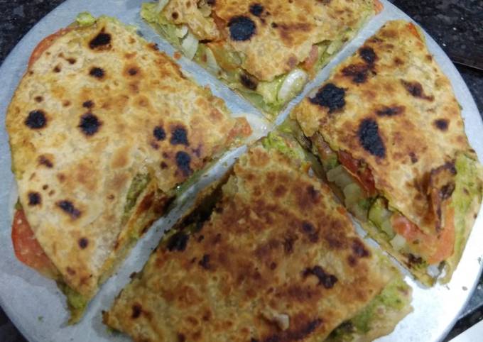 Sandwich from left over roti Recipe by Harsha Sampat - Cookpad