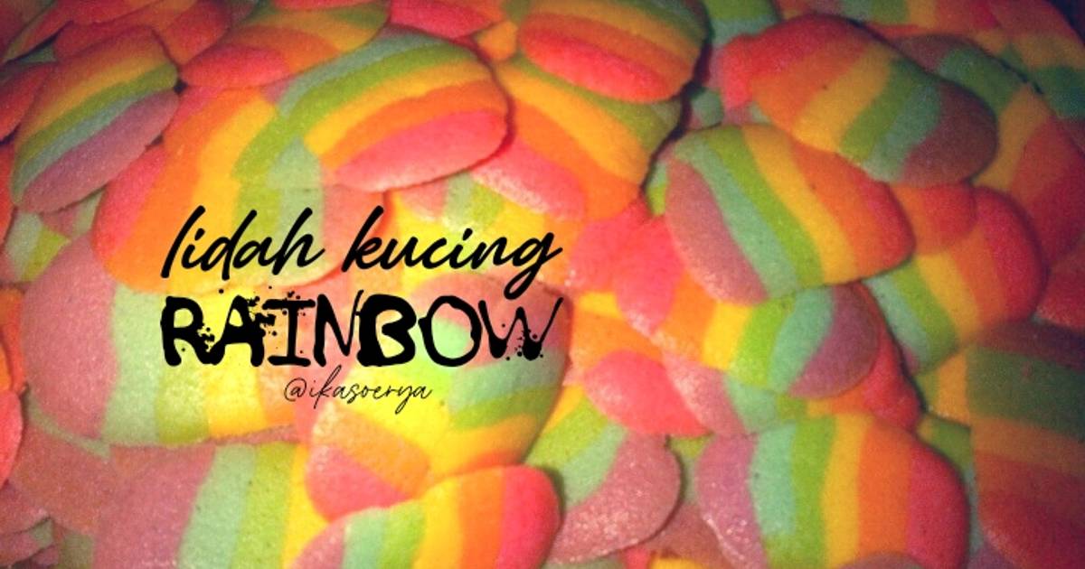 Resep Lidah Kucing Rainbow oleh Ikasoerya - Cookpad