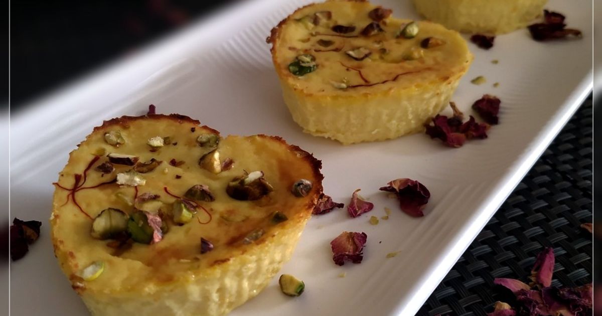Kesar Pista Baked Sandesh Recipe by Suhita Rana Chowdhury👩‍🍳 - Cookpad