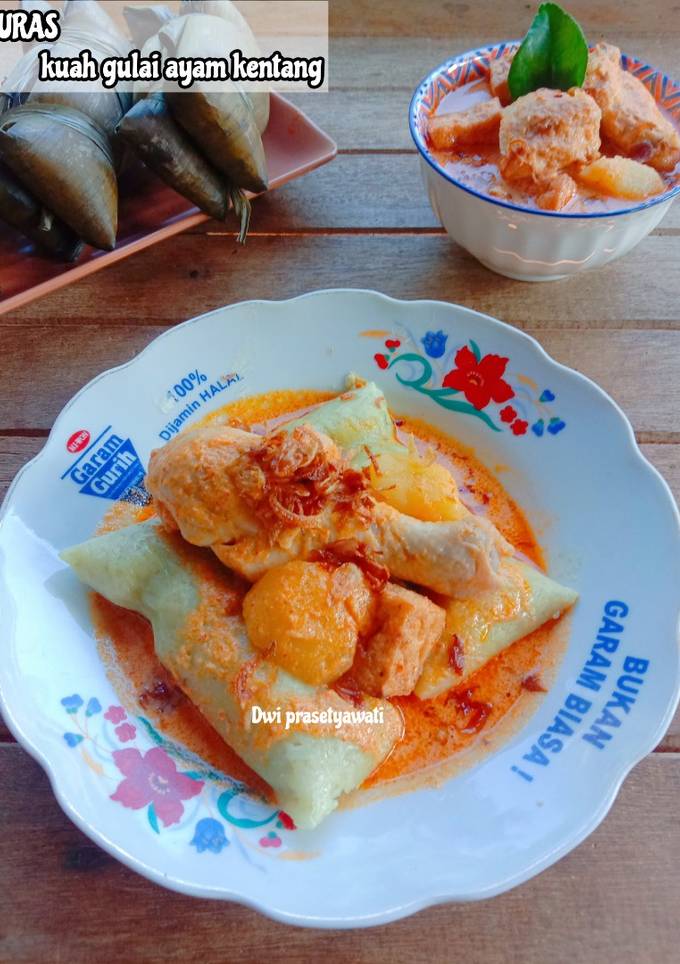 Resep BURAS kuah gulai ayam kentang oleh Dwi Prasetyawati - Cookpad
