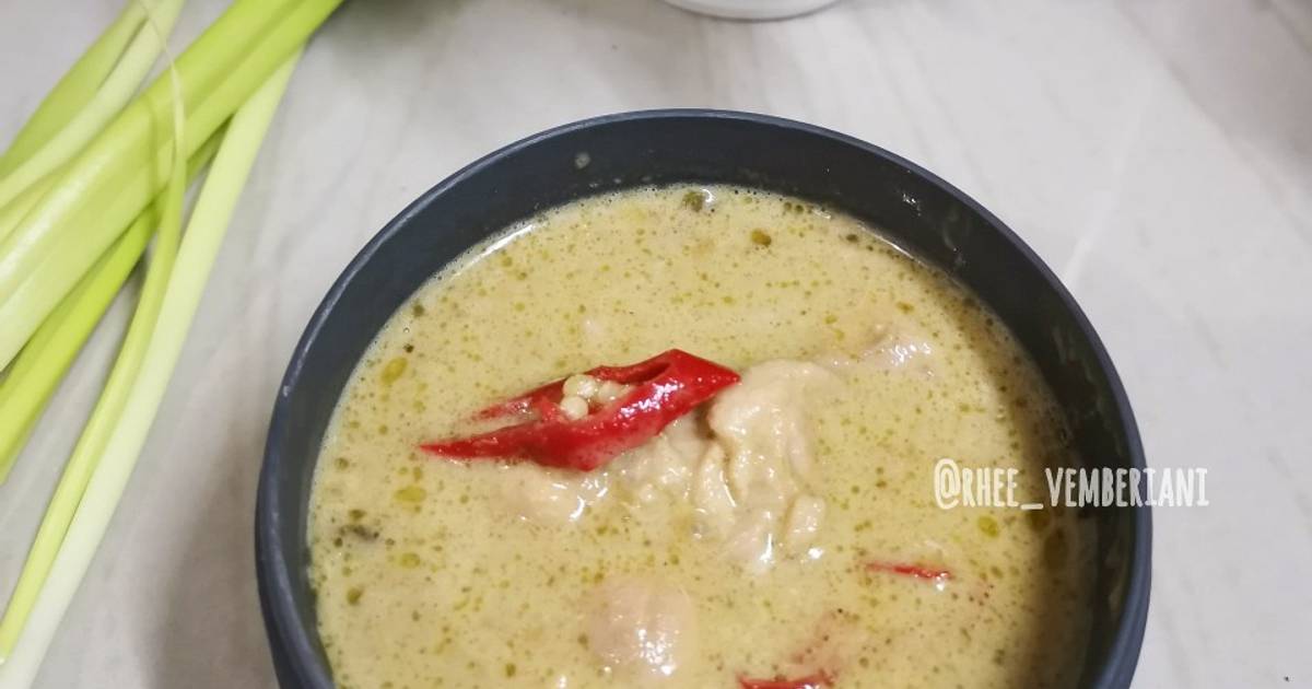 Resep Thai Chicken Green Curry (Gang Keow Wan แกงเขียวหวานไก่) oleh ...