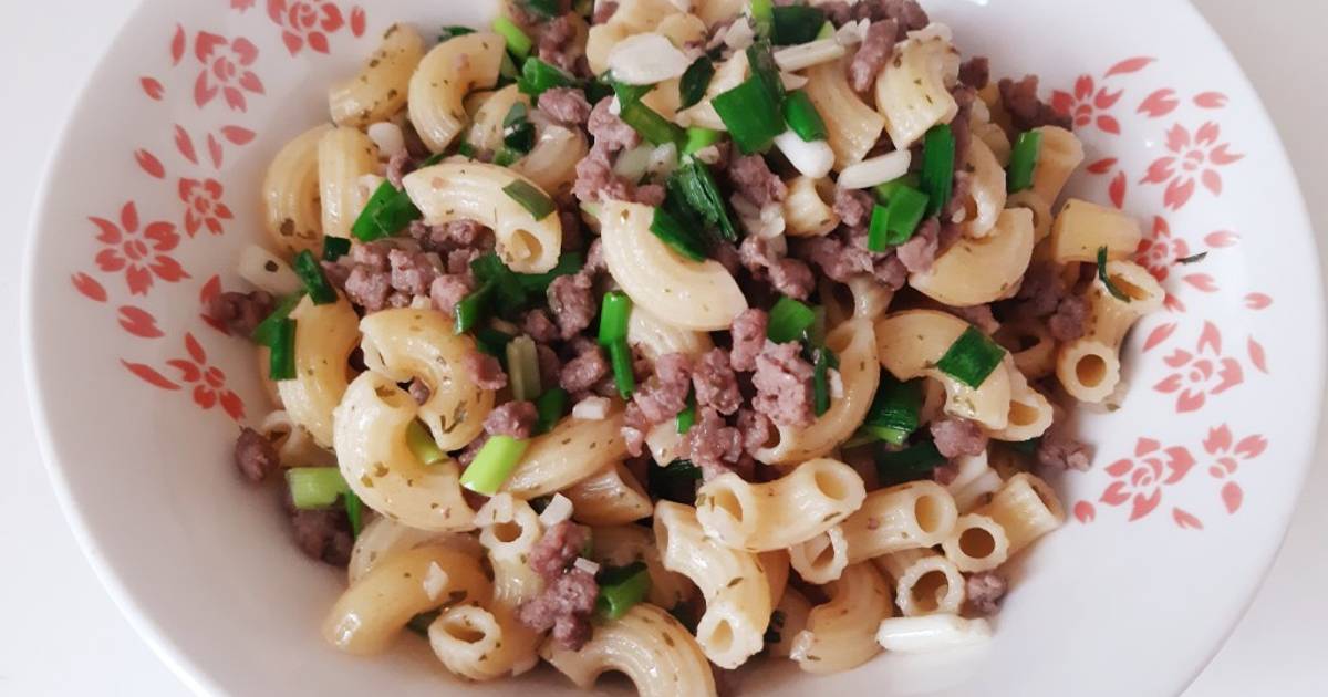 Resep Macaroni beef spring onion #554 oleh angel aje 💟 - Cookpad