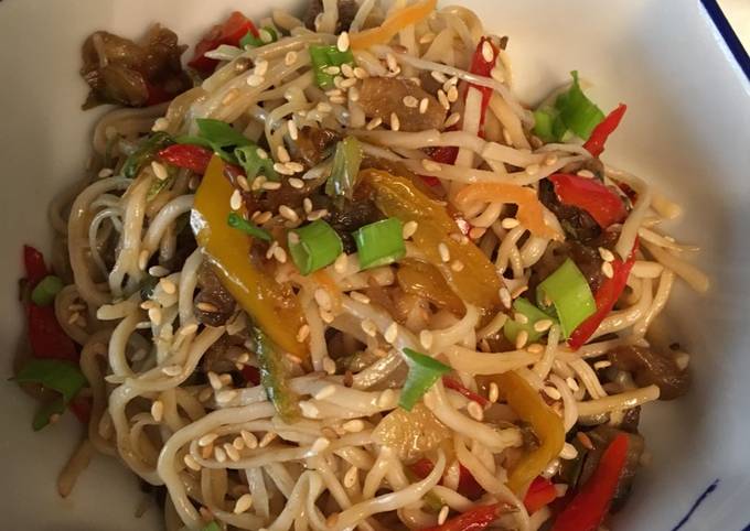 Fideos con vegetales Receta de angela23- Cookpad