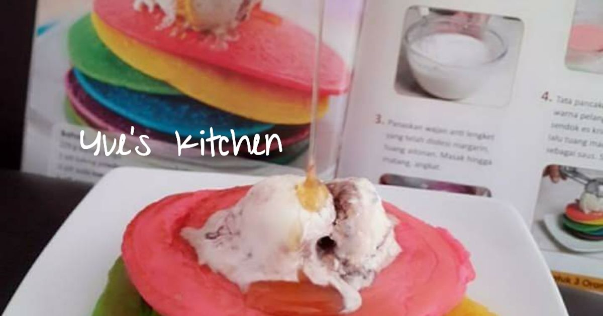 Resep Rainbow Pancake oleh Yue's Kitchen | Our Channel - Cookpad