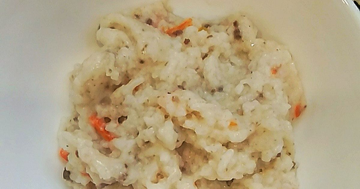 Resep Nasi Tim Daging Sapi (Mpasi 8m+) oleh Novi Herawati - Cookpad