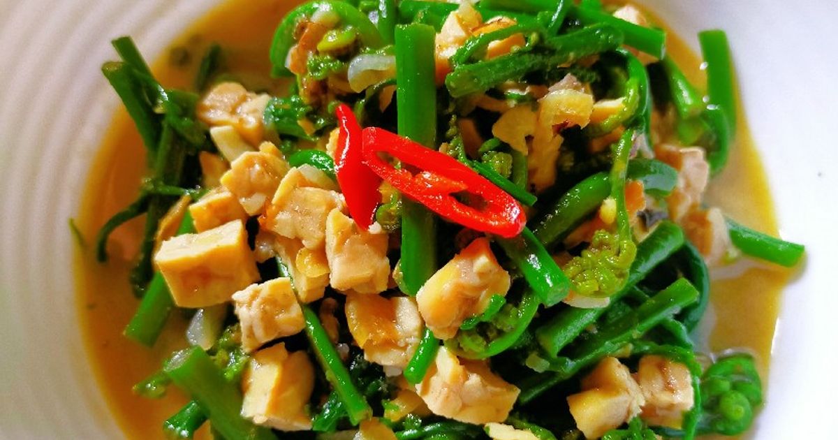 34 resep tumis pakis santen enak dan mudah - Cookpad