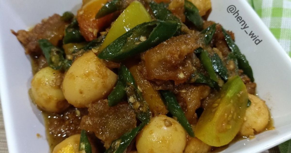 Resep Otot Sapi & Telur Puyuh Tumis Cabai Ijo oleh Heny Widiastuti ...