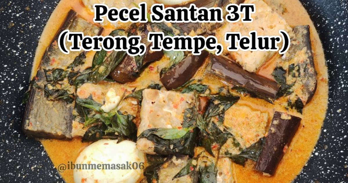 Resep Pecel Santan 3T (Terong Tempe Telur) oleh Masakan Iboon - Cookpad