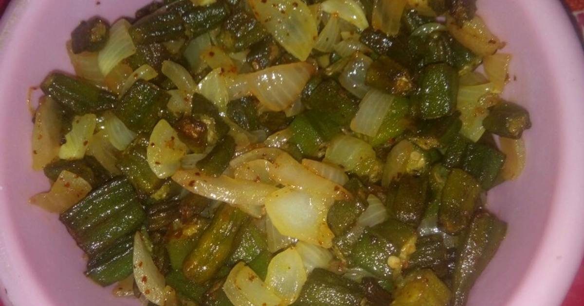 Lady finger with onion Recipe by Priyam Batra Mehta - Cookpad