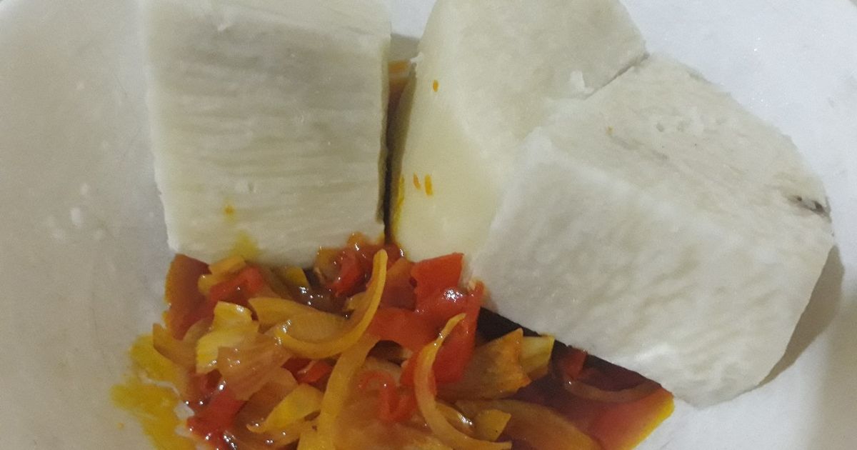 Boiled Yam With Palmoil Recipe by Hannah oke - Cookpad
