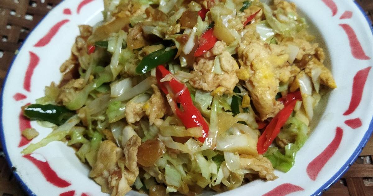 Resep Oseng kubis telur 🍳🍳🍳 oleh Raharzi Kusnandar - Cookpad