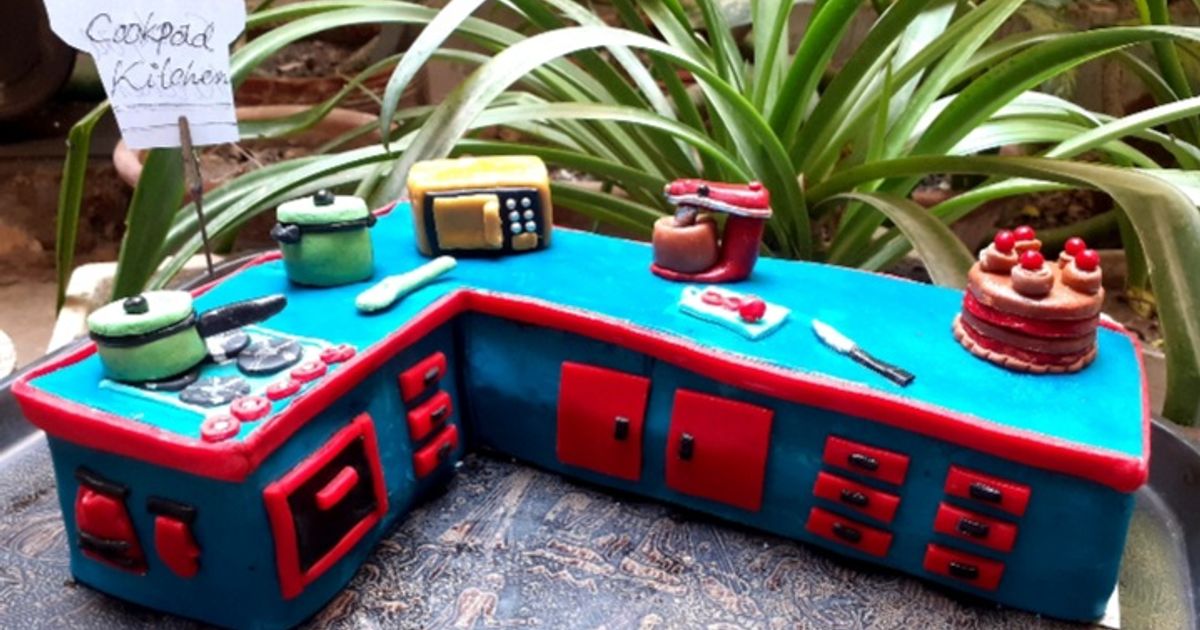 Kitchen Themed Cake Recipe by Shamila Ali - Cookpad