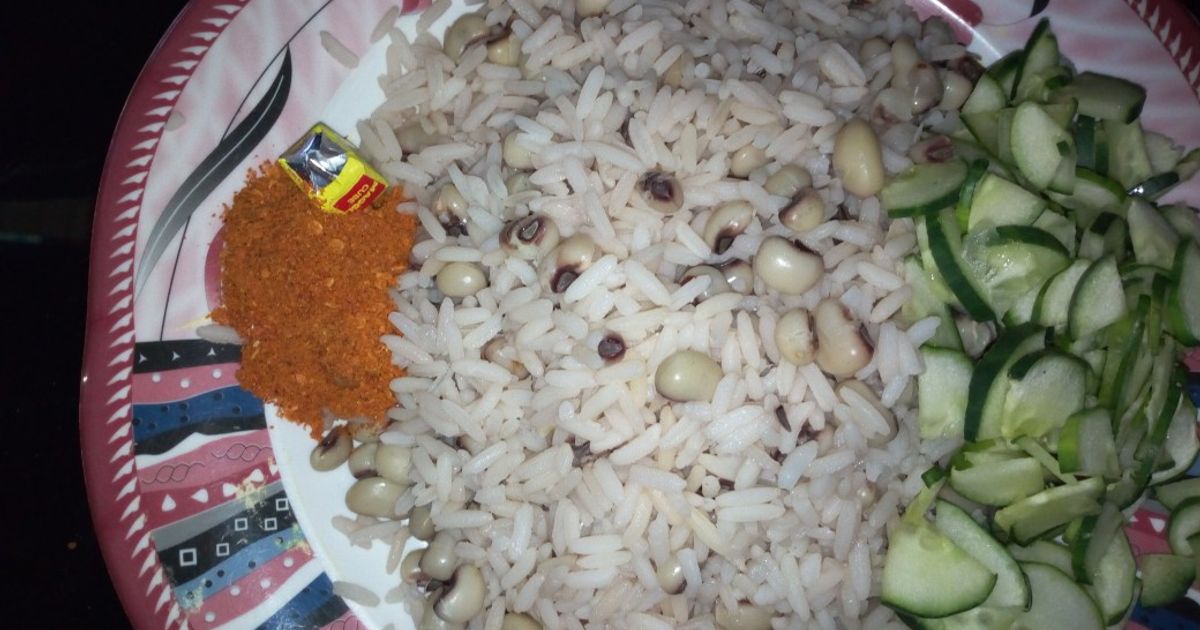 Rice N Beans Wit Cucumber Recipe by Afreeda's_Bakery - Cookpad
