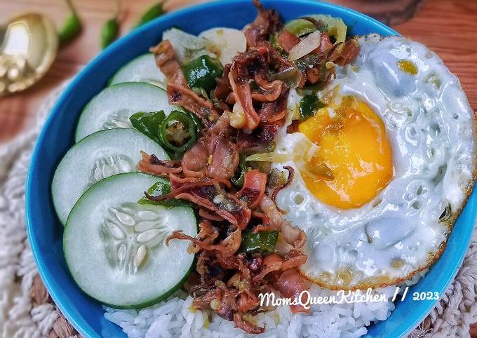 Resep Cumi Asin Sambal Ijo Rice Bowl Oleh Momsqueenkitchen Cookpad