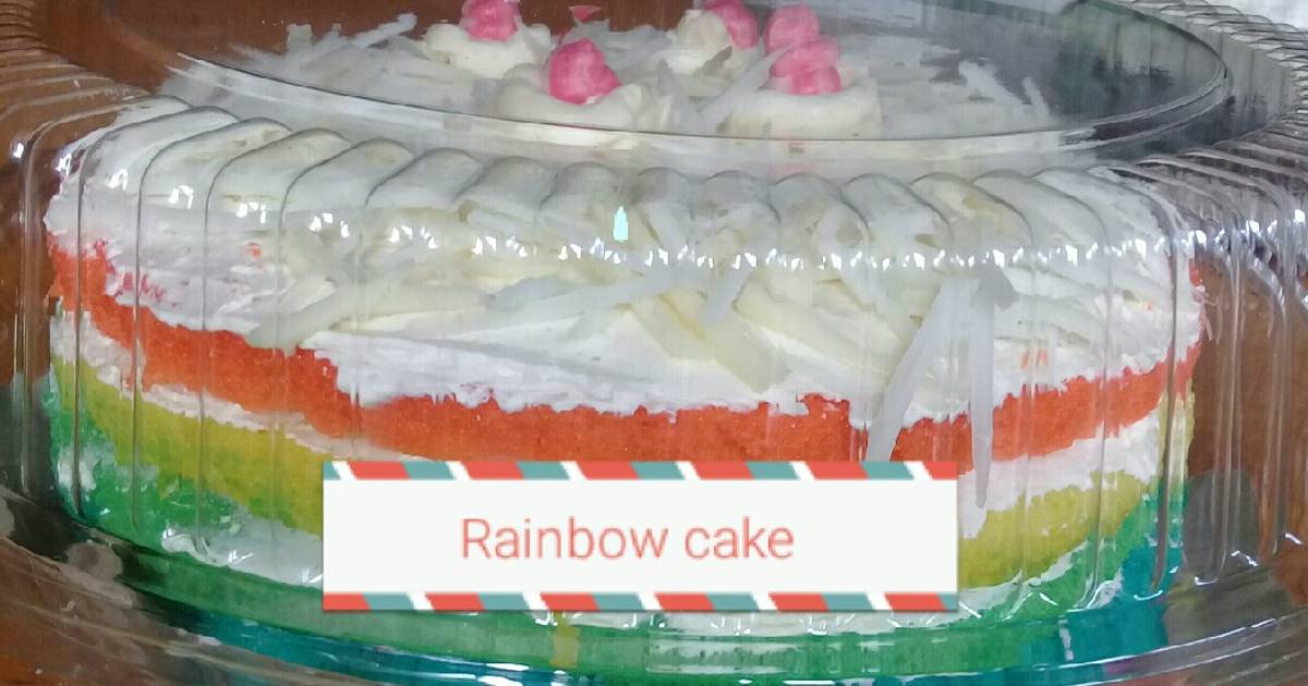 Resep Rainbow cake oleh aina - Cookpad