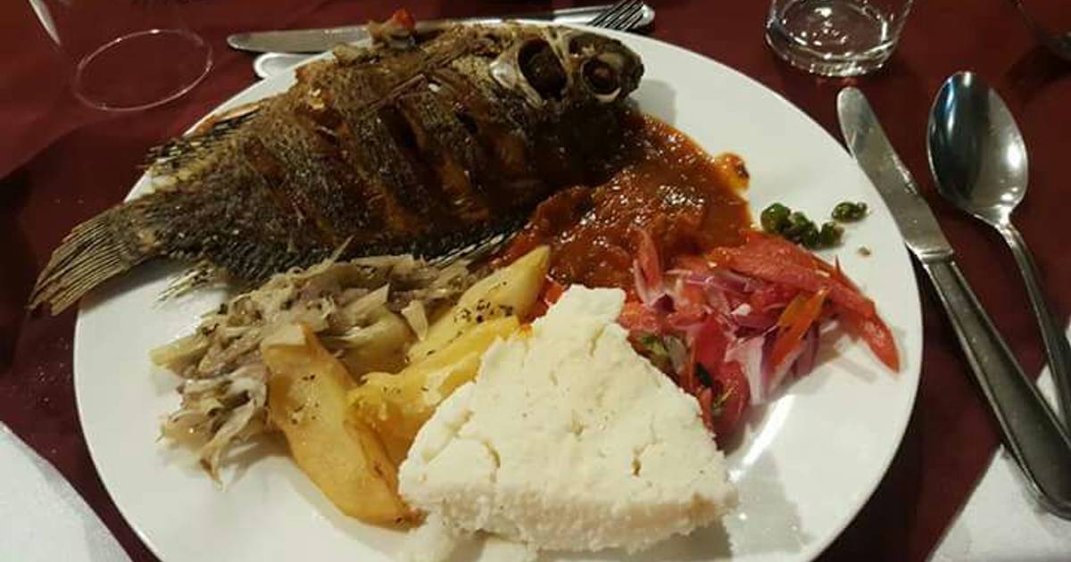 Fried fish with kachumbari and ugali Recipe by Dedan Dean - Cookpad