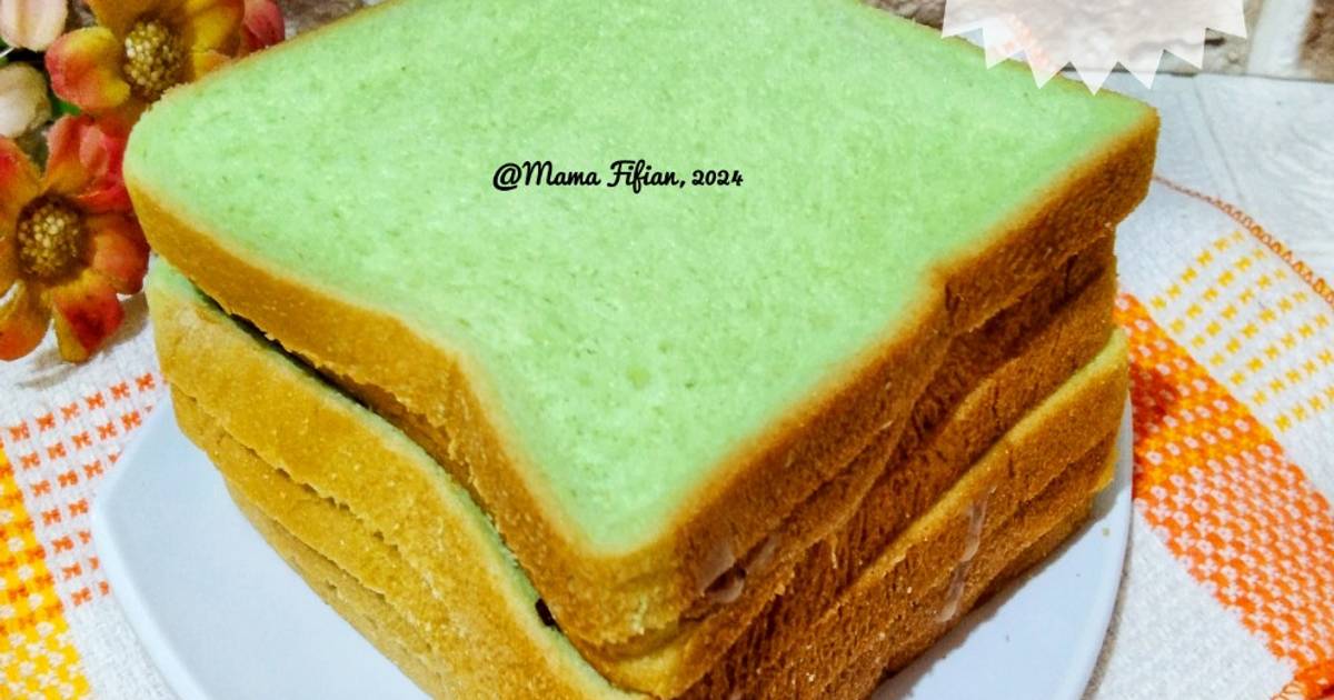 Resep Roti Tawar Pandan Keju Meisis Coklat oleh Lanjarsih/Mama Fifian ...