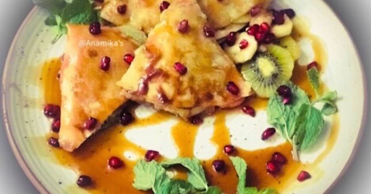 Leftover Tortilla/Roti: Cold Fruits Deserts Tortilla Wraps Recipe by ...