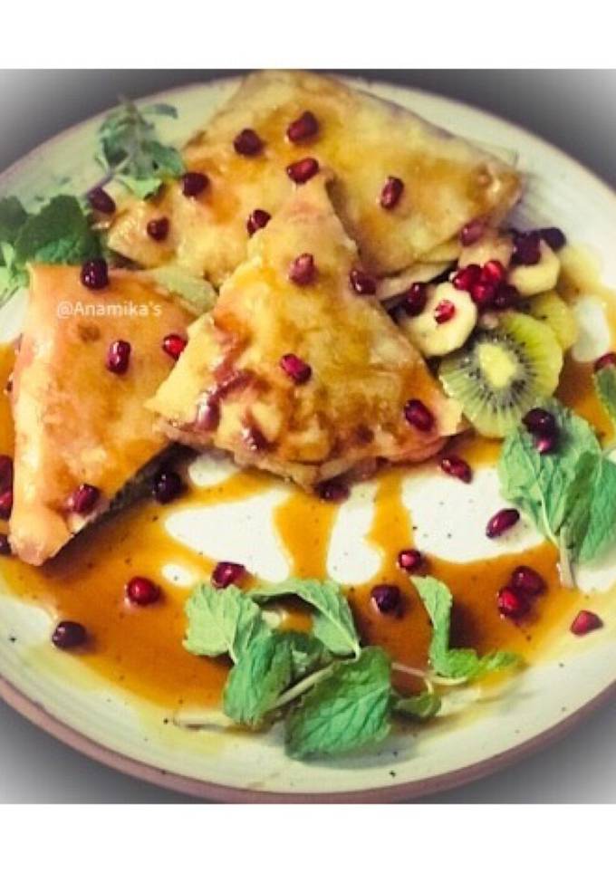 Leftover Tortilla/Roti: Cold Fruits Deserts Tortilla Wraps Recipe by ...